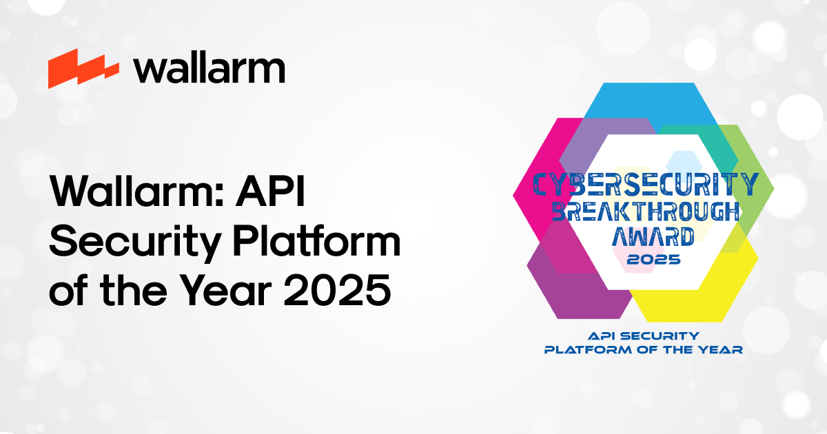 Wallarm: API Security Platform of the Year 2025 — API Security